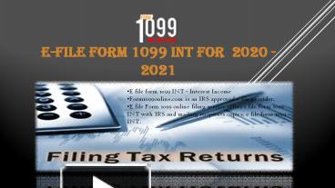 PPT – 1099 Int | IRS 1099 Int Form 2020 | Form 1099 Online 2020 PowerPoint presentation | free ...