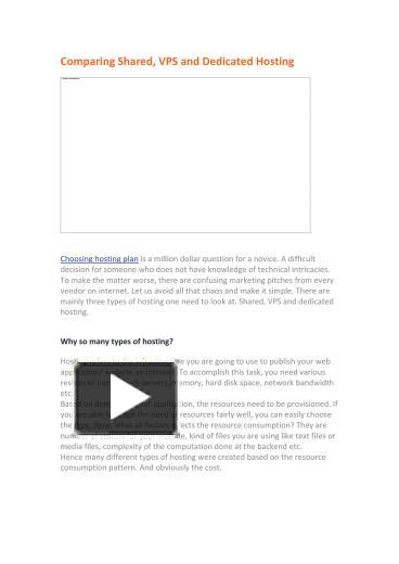 Ppt Comparing Shared Vps And Dedicated Hosting Powerpoint Presentation Free To Download