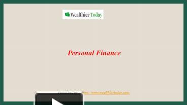 PPT – Personal Finance PowerPoint presentation | free to download - id ...