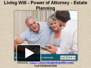Living Will - Power of Attorney - Estate Planning presentation | free ...