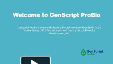Find Antibody Drug Development Solutions - GenScript ProBio presentation | free to download