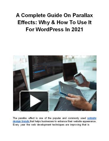 A Complete Guide On Parallax Effects: Why & How To Use It For WordPress In 2021 presentation ...