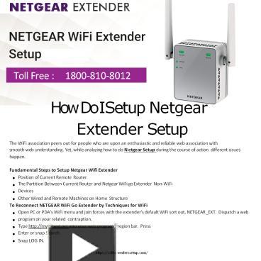 PPT – How Do I Setup Netgear Extender Setup PowerPoint presentation | free to download - id ...