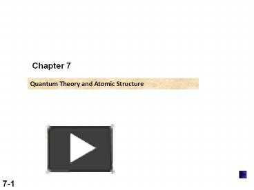 Quantum Theory and Atomic Structure presentation | free to download