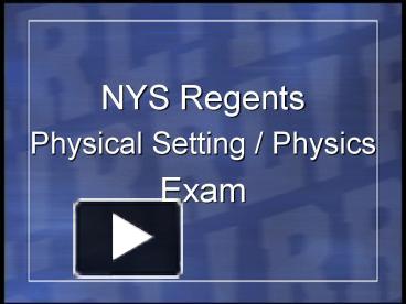 PPT – NYS Regents PowerPoint presentation | free to view - id: 9247c-Y2JmZ