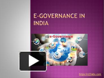 E-Governance presentation | free to download