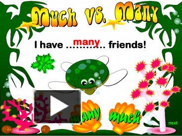 PPT – Much / Many PowerPoint presentation | free to download - id ...