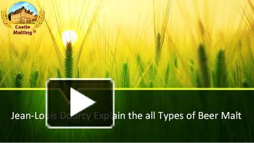 PPT – Jean-Louis Dourcy Explain the all types of Beer Malt PowerPoint presentation | free to ...