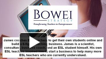 Teach English Online from Home - Bowei Strategy presentation | free to download