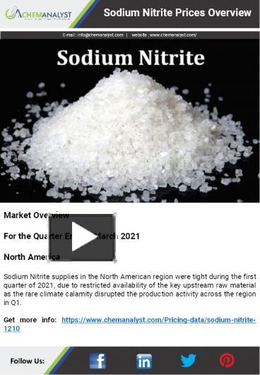 PPT – Sodium Nitrite Prices, News, Trends, Chart | ChemAnalyst PowerPoint presentation | free to ...