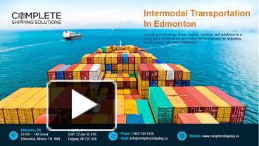 Intermodal Transportation presentation | free to download