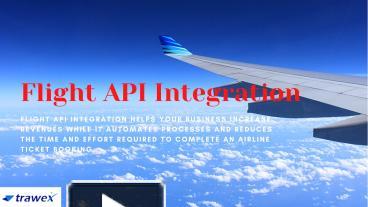 PPT – Flight API Integration | Tour Booking System | Flight API PowerPoint presentation | free ...