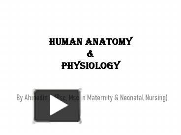 Human anatomy and physiology presentation | free to download
