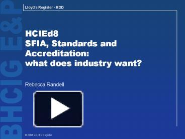 PPT – Rebecca Randell PowerPoint presentation | free to view - id: 92ef9-OWEwZ