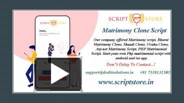 Matrimony script | WEBSITE SCRIPTS presentation | free to download