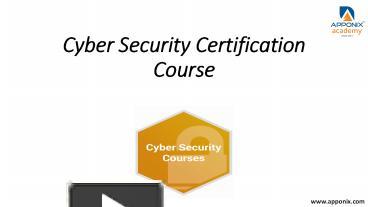 PPT – Cyber Security Certification Course PowerPoint presentation | free to download - id ...
