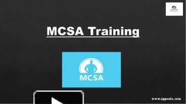 Windows Server MCSA MCSE Certification Training Course presentation ...