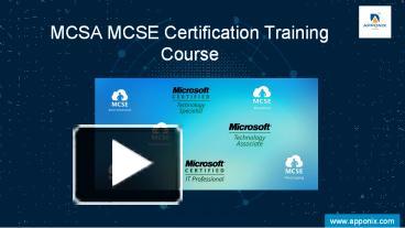 MCSA PPT presentation | free to download