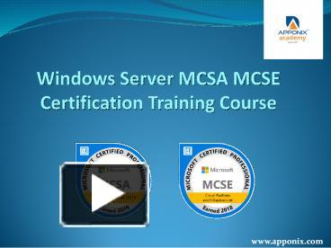 PPT – Windows Server MCSA MCSE Certification Training Course PowerPoint presentation | free to ...