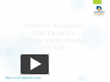 Windows Server MCSA MCSE Certification Training Course presentation ...