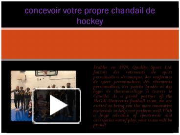 PPT – concevoir votre propre chandail de hockey (2) PowerPoint ...