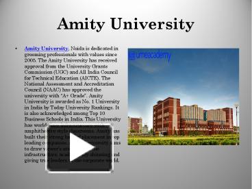 Amity University presentation | free to download