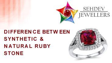 Difference between synthetic and natural ruby gemstone presentation | free to download