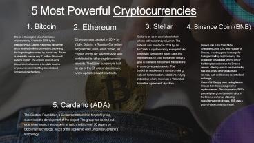 PPT – 5 Most Powerful Cryptocurrencies PowerPoint presentation | free ...