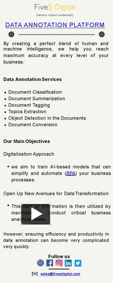 PPT – Data Annotation Platform & Services PowerPoint presentation ...