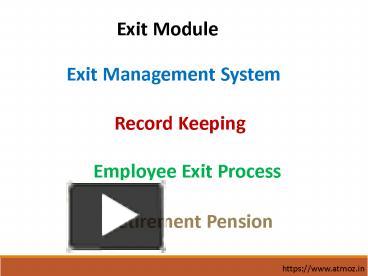 PPT – Exit Module - HR to automate the entire resignation & exit ...