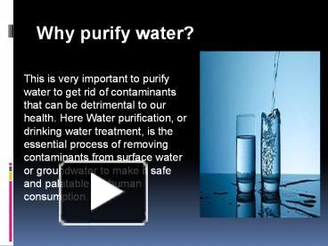 Commercial Water Filtration System presentation | free to download