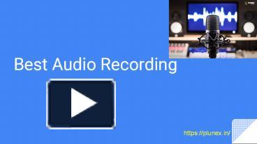 Best Audio recording presentation | free to download