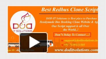 Readymade Redbus Clone Script presentation | free to download