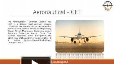 Aeronautical Engineering Course Detail presentation | free to download