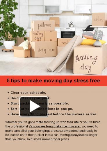 PPT – 5 tips to make moving day stress free PowerPoint presentation ...