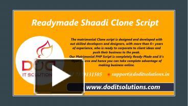 Shaadi Clone Script - Readymade Clone Script presentation | free to download
