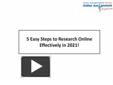 5 Easy Steps to Research Online Effectively in 2021! presentation ...