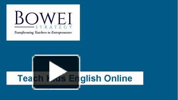Teach Kids English Online - Bowei Strategy presentation | free to download