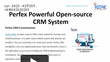 Perfex CRM Customization (1) presentation | free to download