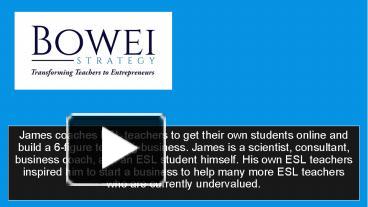 ESL Teaching Niche - Bowei Strategy presentation | free to download