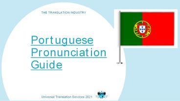 PPT – Portuguese Pronunciation PowerPoint presentation | free to ...