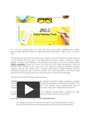 PPT – Top Digital Marketing Trends in 2022 You Should Know About PowerPoint presentation | free ...