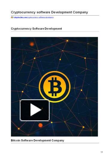PPT – Cryptocurrency Software Development Services |TokyoTechie PowerPoint presentation | free ...