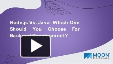 Node.js Vs. Java presentation | free to download