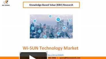 PPT – Global Wi-SUN Technology Market size to reach USD 5,950.2 million by 2027 - kbv research ...