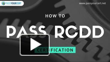 How to Pass RCDD Certification presentation | free to download