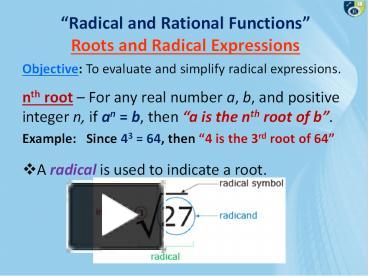 PPT – Radical and Rational Functions PowerPoint presentation | free to ...