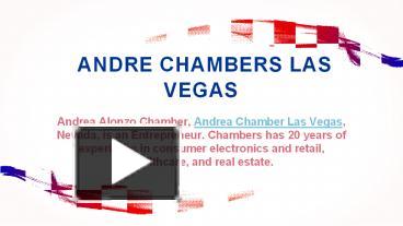PPT – Andre Chambers Las Vegas Shares 5 Tips for Starting an E-commerce Business PowerPoint ...