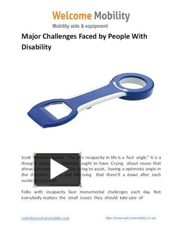 Major Challenges Faced by People With Disability presentation | free to ...