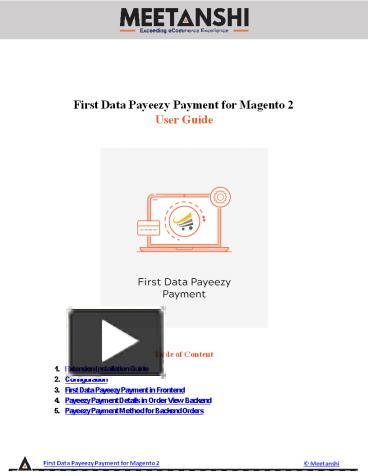 PPT – Magento 2 First Data Payeezy Payment PowerPoint presentation | free to download - id ...
